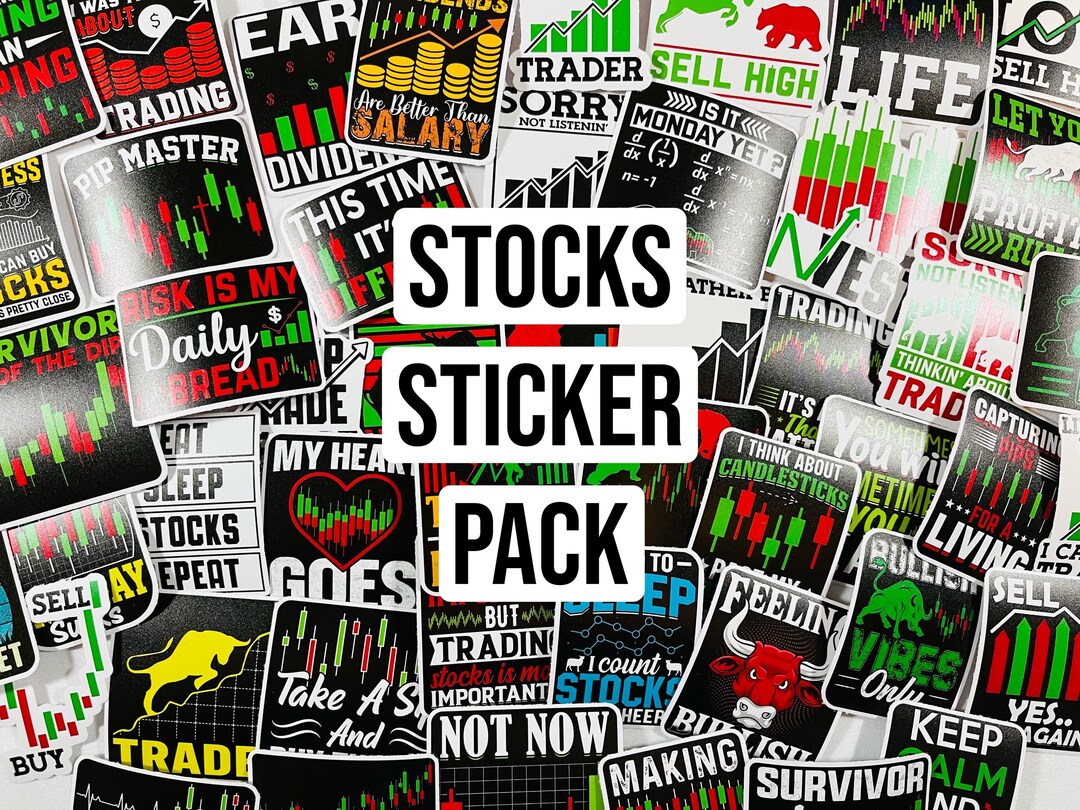 Stock Market Sticker Pack: Waterproof Day Trader Stickers - Etsy