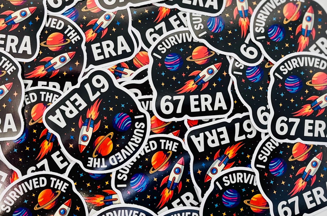 I Survived the 67 Era Space Sticker Pack | Funny Meme Stickers | Funny ...