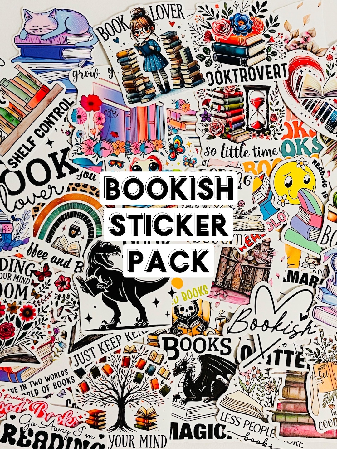 Bookish Sticker Pack: Waterproof Vinyl Decals for Book Lovers - Etsy
