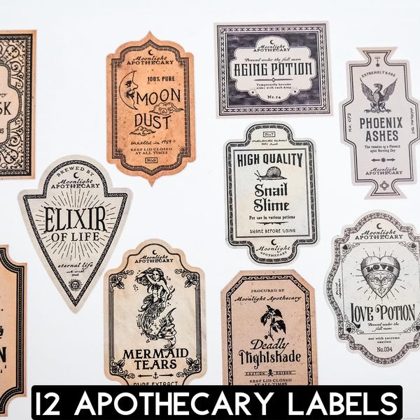 Potion Labels - Etsy
