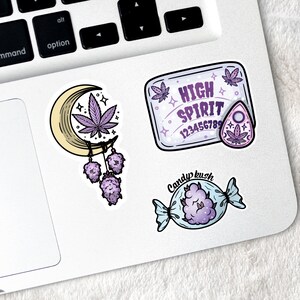 Pastel Kawaii Magical Weed 2 Stickers Durable Waterproof Vinyl Sticker ...
