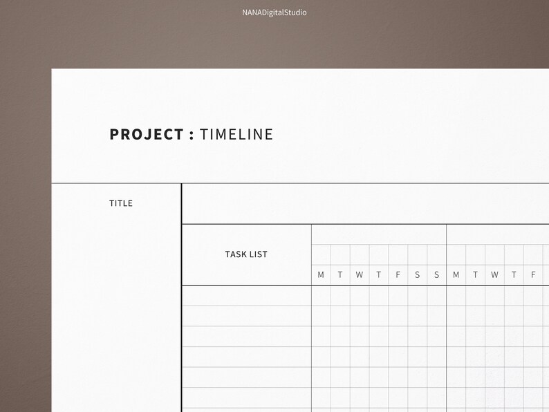 Digital/printable Project Tracker-timeline-schedule Download | Etsy