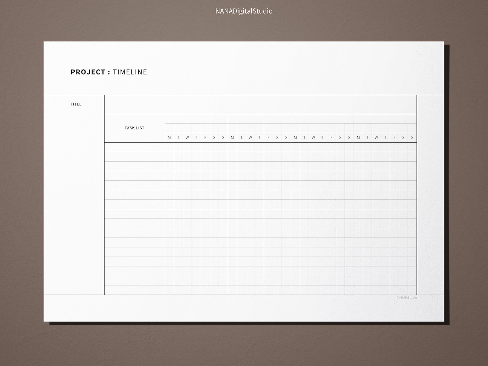 Digital/printable Project Tracker-timeline-schedule Download | Etsy