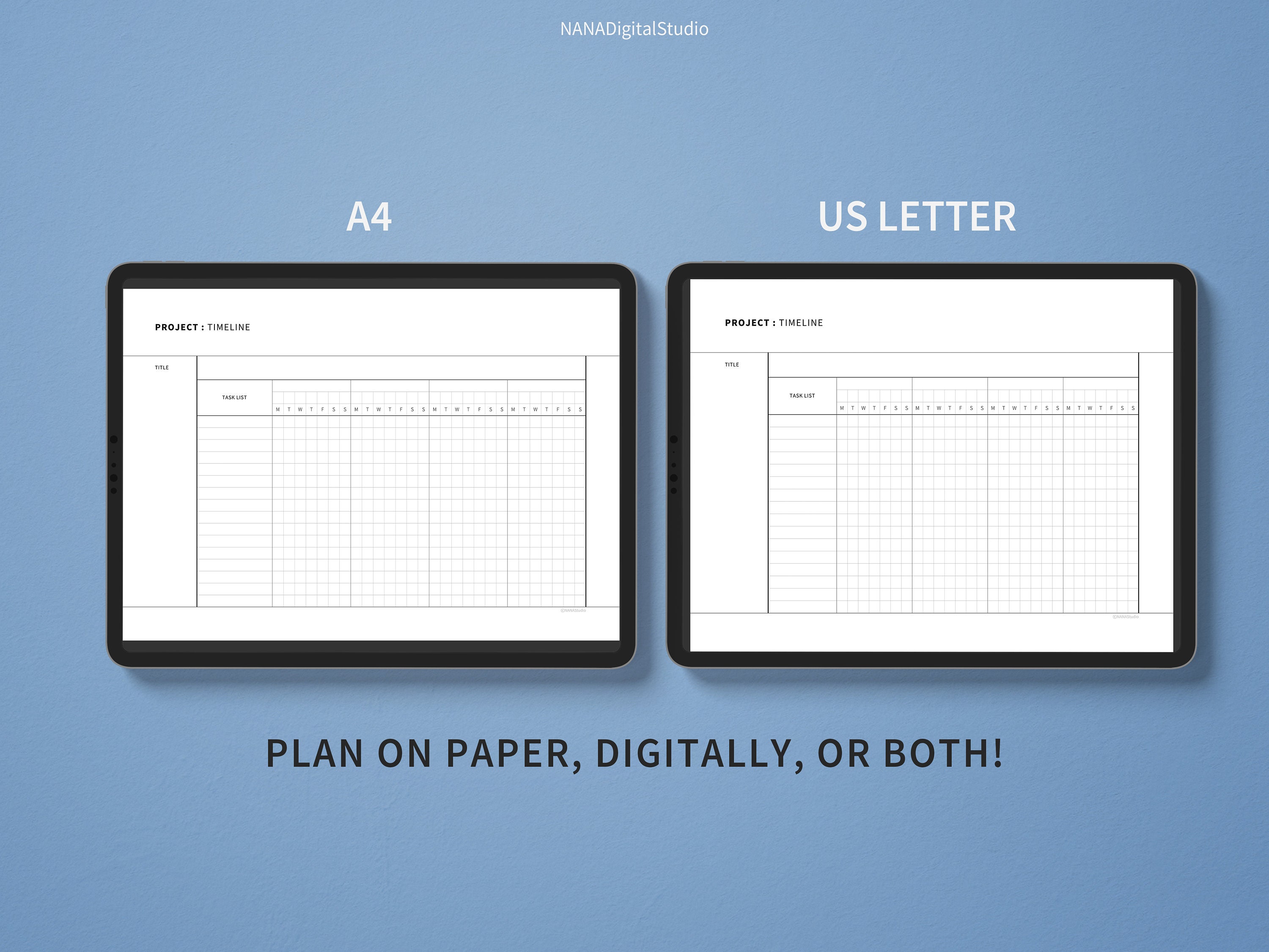 Digital/printable Project Tracker-timeline-schedule Download PDF File ...