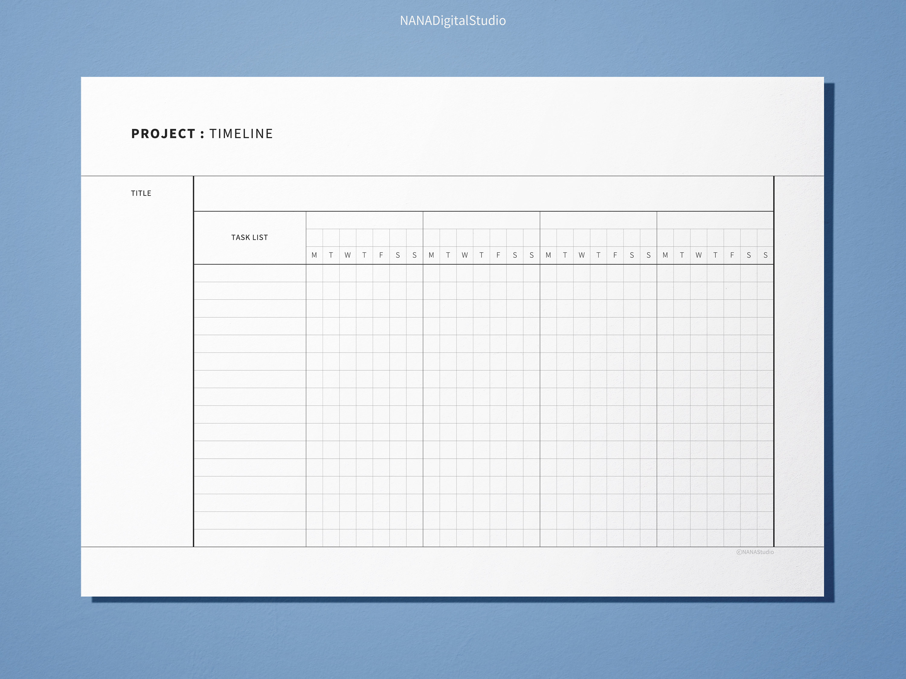 Digital/printable Project Tracker-timeline-schedule Download PDF File ...