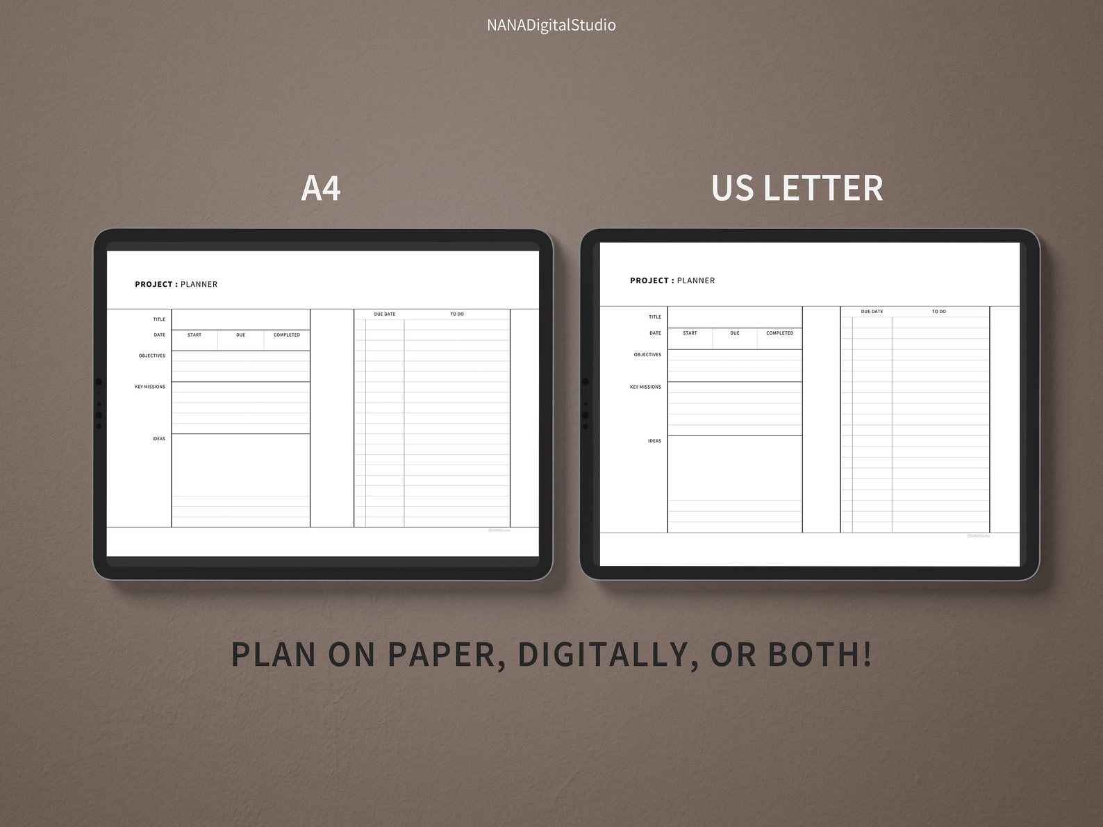 Digital/printable Project Planner Download PDF File Ipad - Etsy