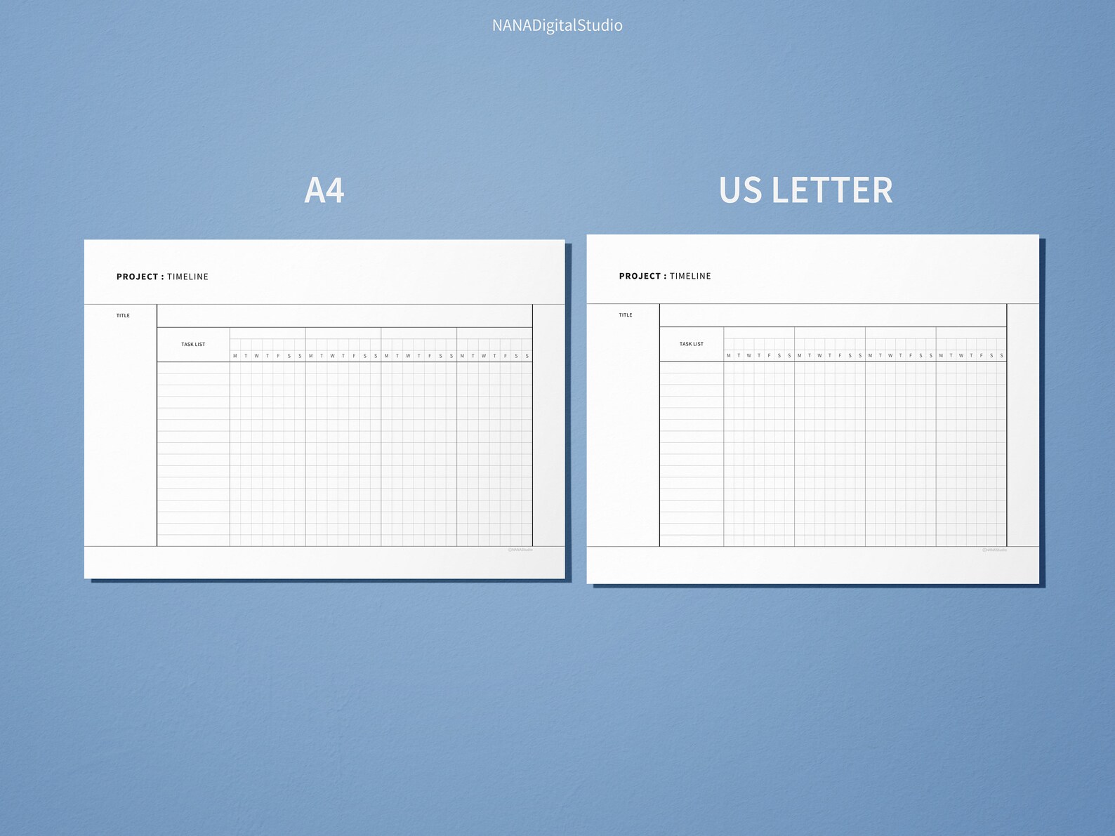 Digital/printable Project Tracker-timeline-schedule Download PDF File ...