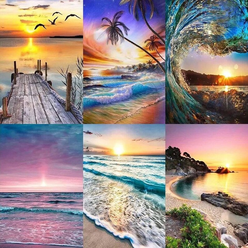 Sunset Beach Diamond Art Kits - Etsy