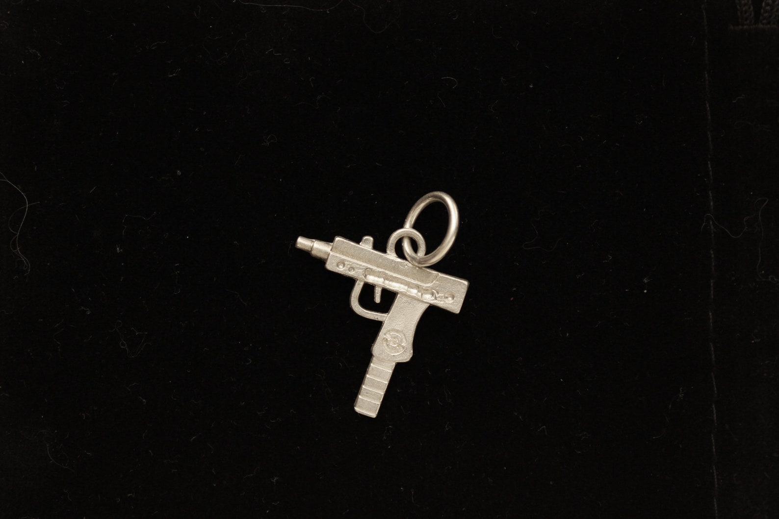 Uzi Gun Pendant, 925 Sterling Silver Weapon Style, Army Jewelry ...