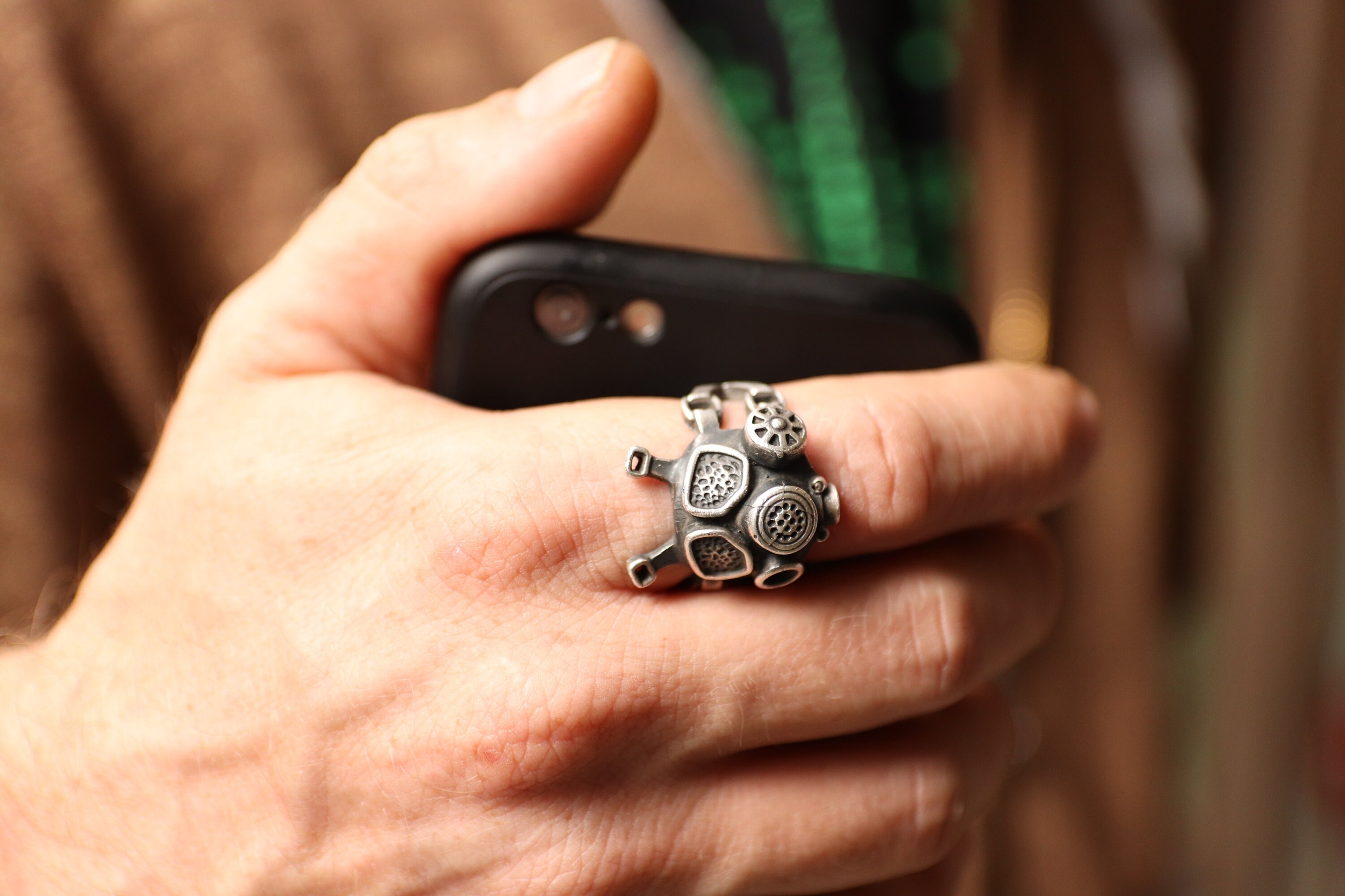 U.S Armed Forces M40 Gas Mask Ring Biohazard Jewelry 925 - Etsy