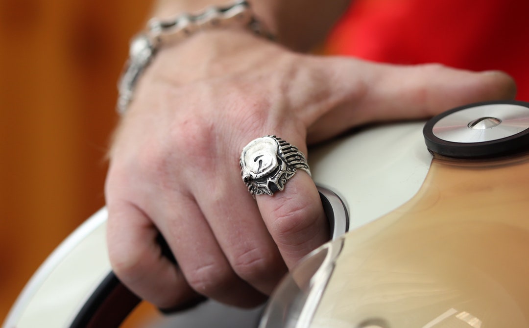 Predator Ring Oxidized 925 Sterling Silver Steampunk Jewelry Handmade ...