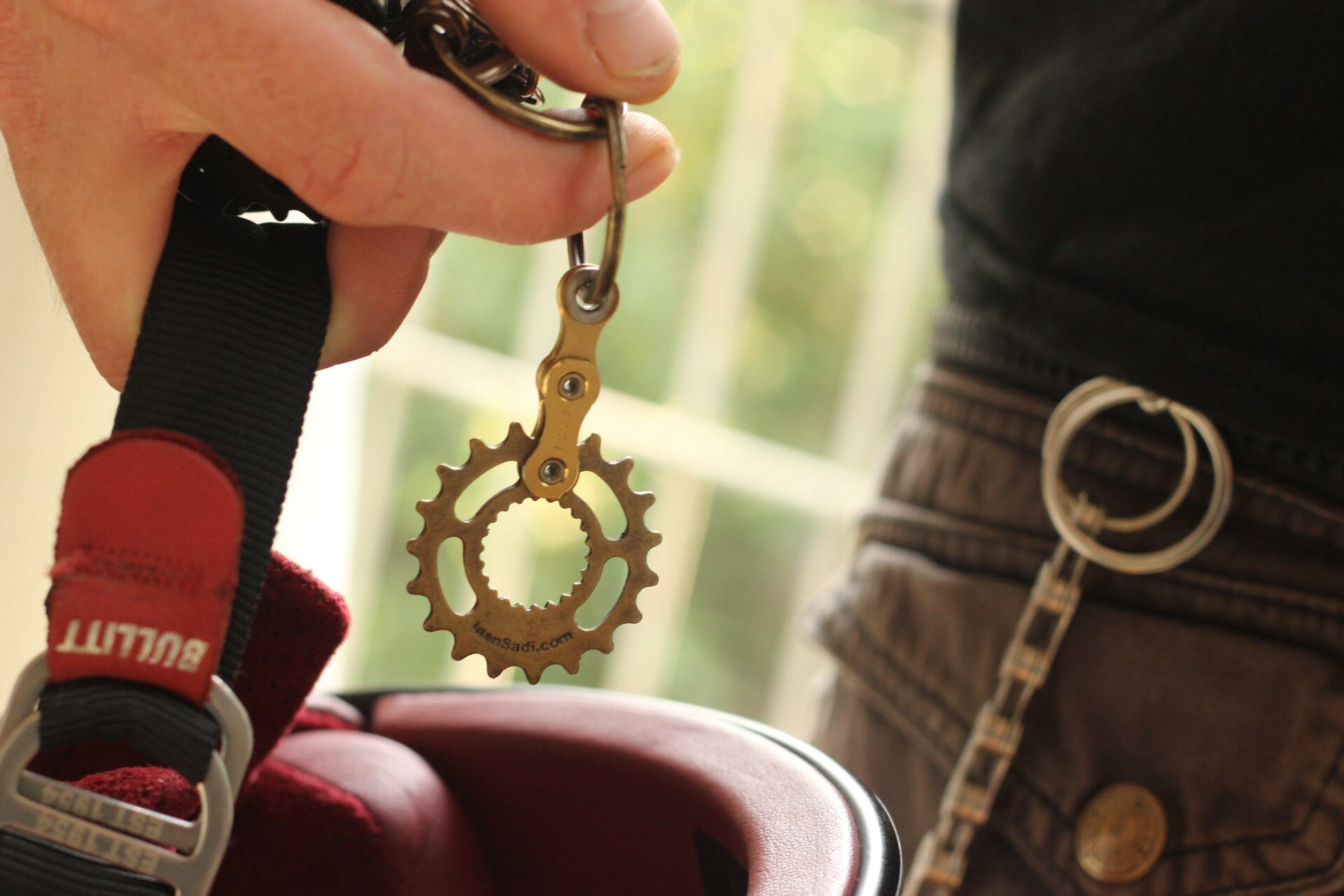 Gear Biker Key Ring Oxidized Metal Motorcycle Jewelry - Etsy