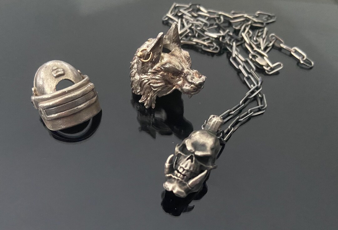 Fully Set Modular Crafted Orc Skull Head With Helmet and Wolf Face Hat ...