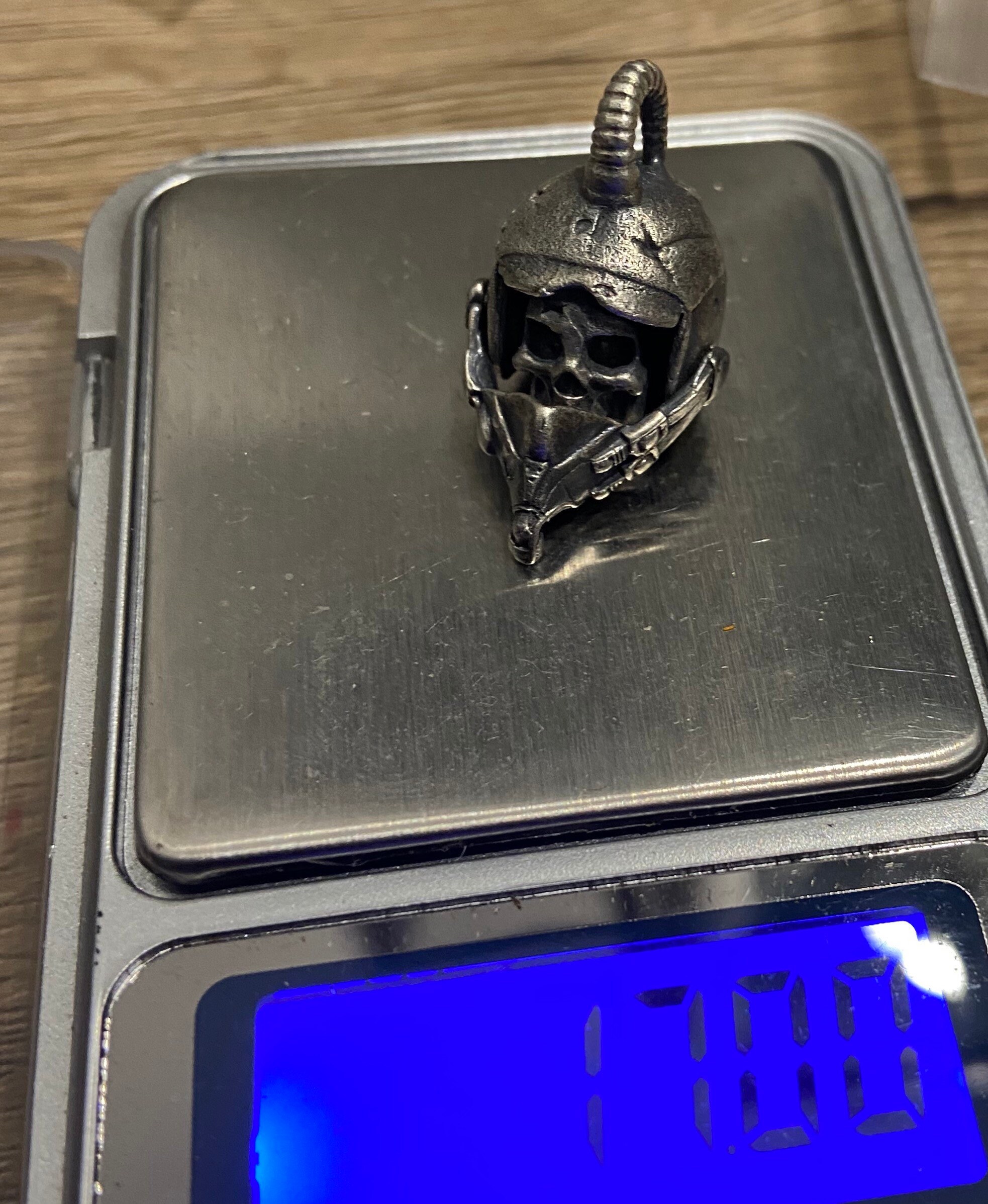 Air Force Pilot Skull With Helmet - Dark Heroe Pendant - Oxidized 925 ...