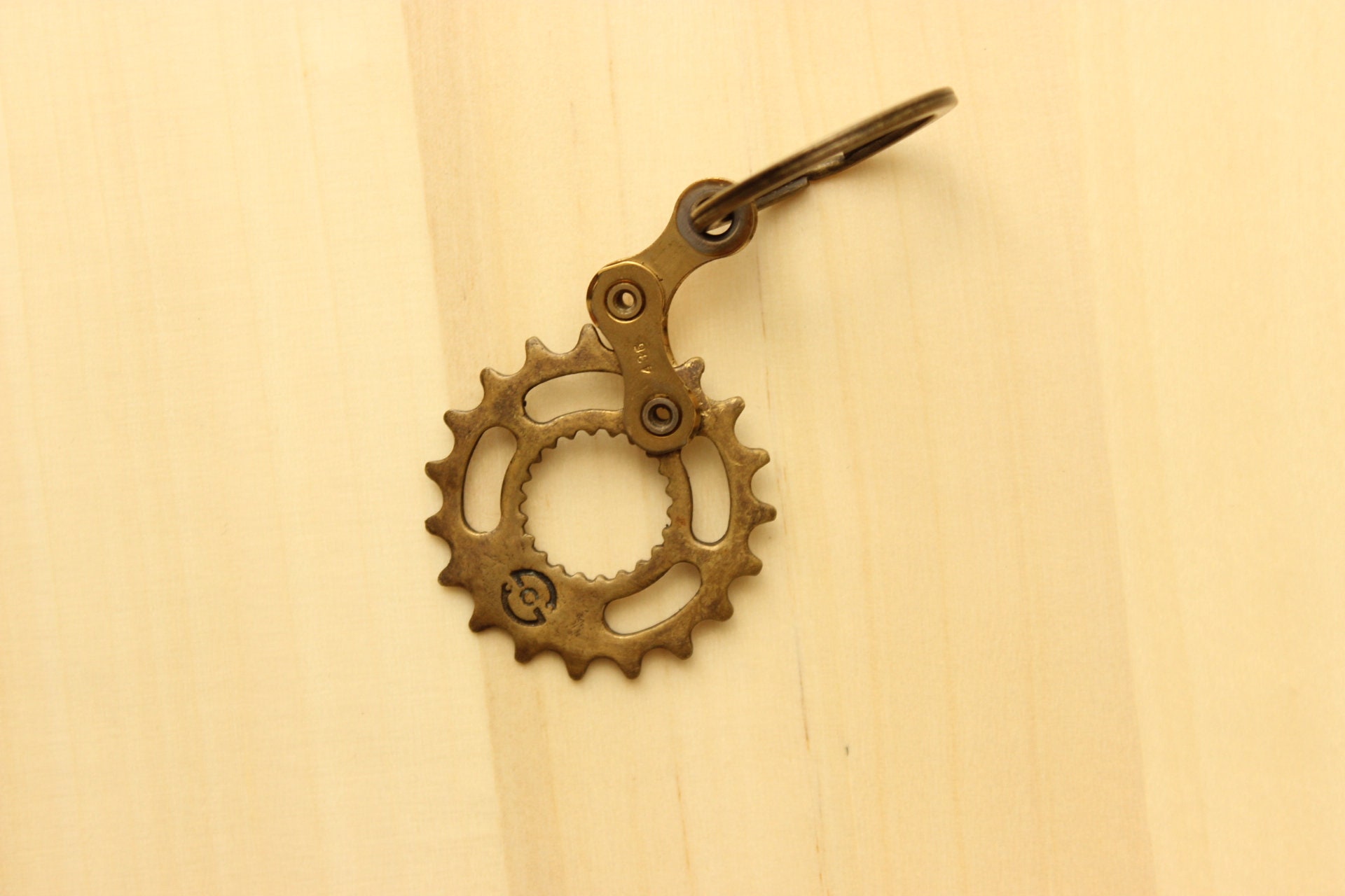 Gear Biker Key Ring Oxidized Metal Motorcycle Jewelry - Etsy