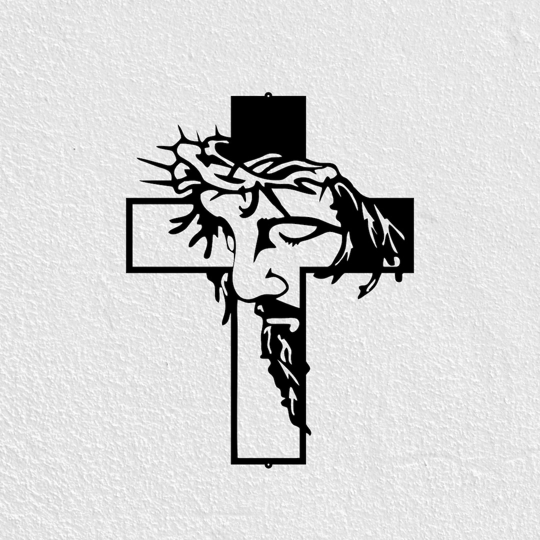 Jesus Metal Sign, Cross Metal Sign, Metal Wall Art, Living Room ...