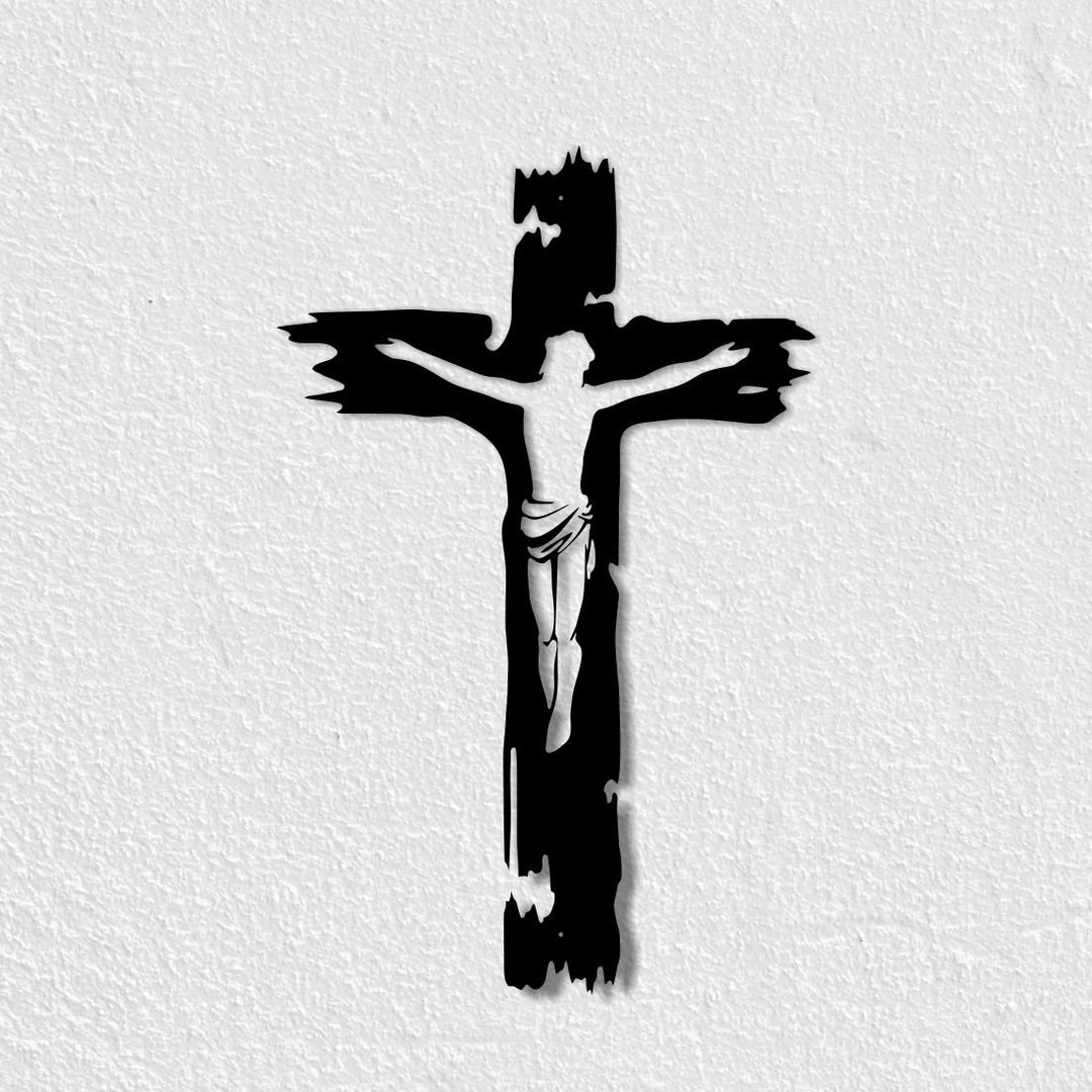 Jesus Metal Sign, Cross Metal Sign, Metal Wall Art, Living Room ...