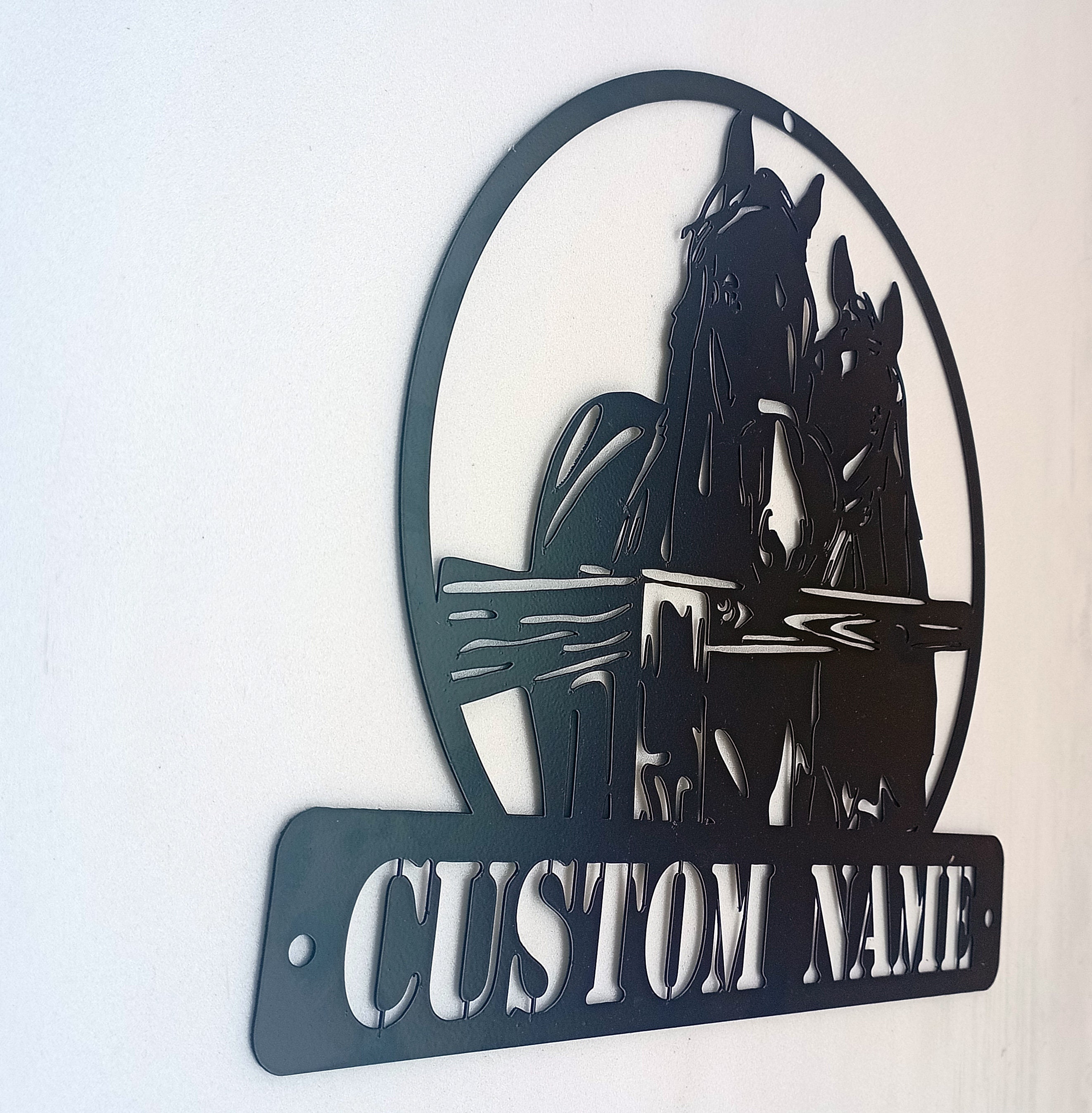 Custom Metal Horse Sign: Ranch Decor, Personalized Wall Art - Etsy