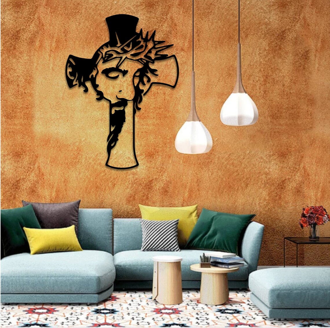 Jesus Cross Sign Cross Metal Sign Metal Wall Art Cross Wall - Etsy