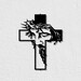 Jesus Face Metal Cross Sign, Religious Christian Home Decor, Wall Decor ...