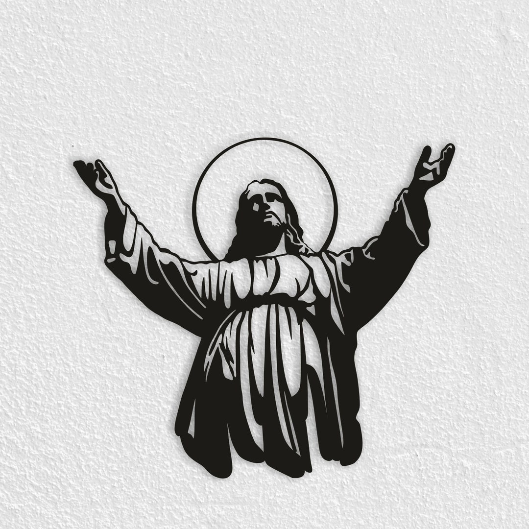 Jesus Metal Sign Cross Metal Sign Metal Wall Art Living - Etsy