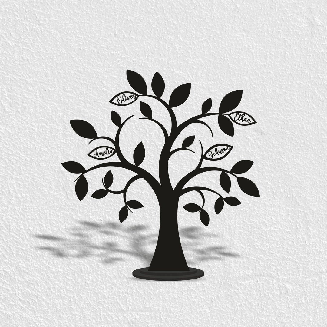 Personalized 3D Family Tree Metal Sign, Table Top Family Tree, Perfect ...