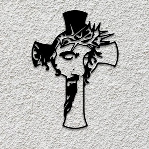 Jesus Cross Sign Cross Metal Sign Metal Wall Art Cross Wall - Etsy