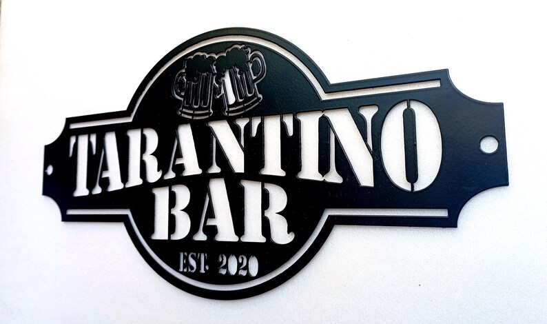 Custom Metal Bar Sign, Kitchen & Dining Room Decor, Wine Cellar Gift ...