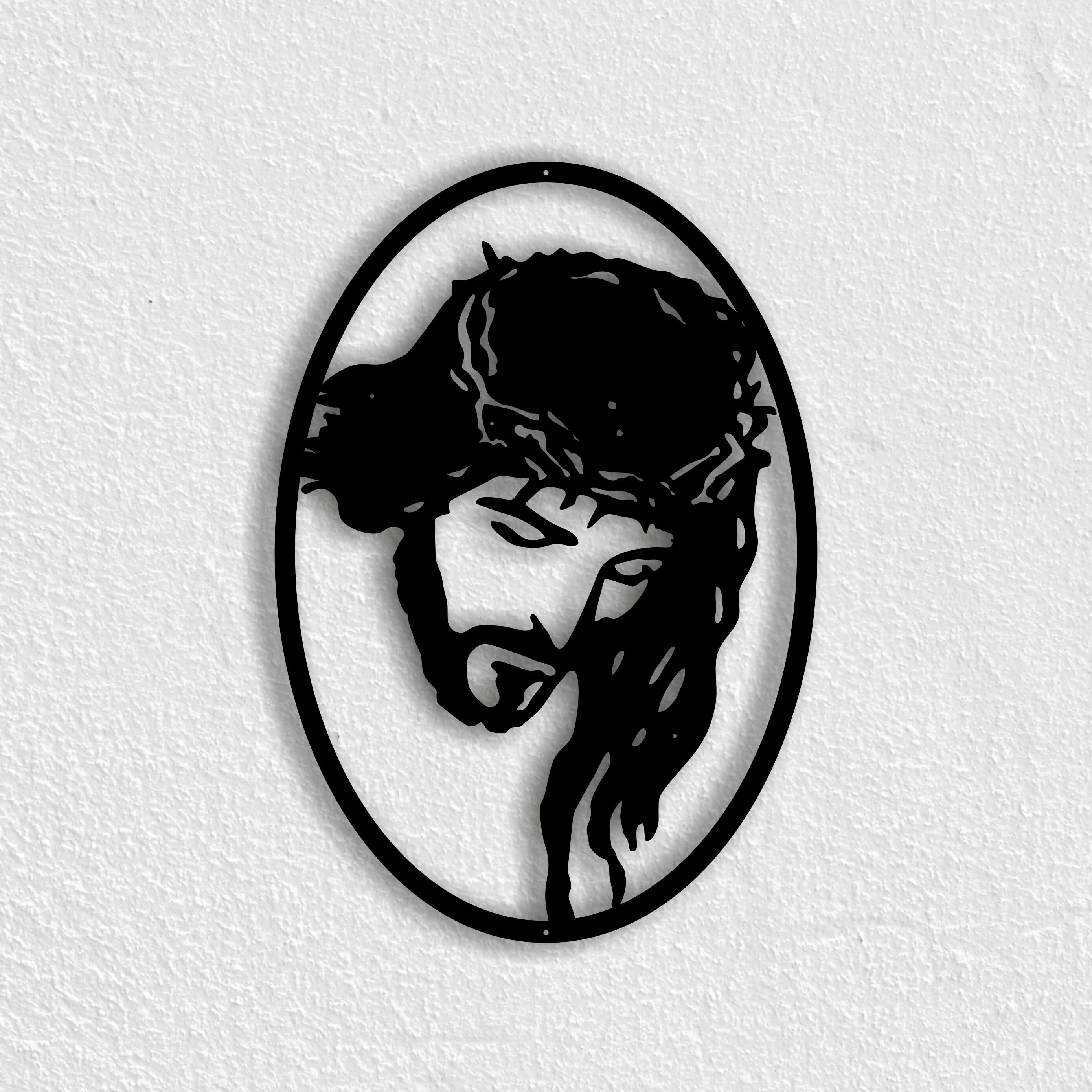 Jesus Metal Sign, Cross Metal Sign, Metal Wall Art, Living Room ...