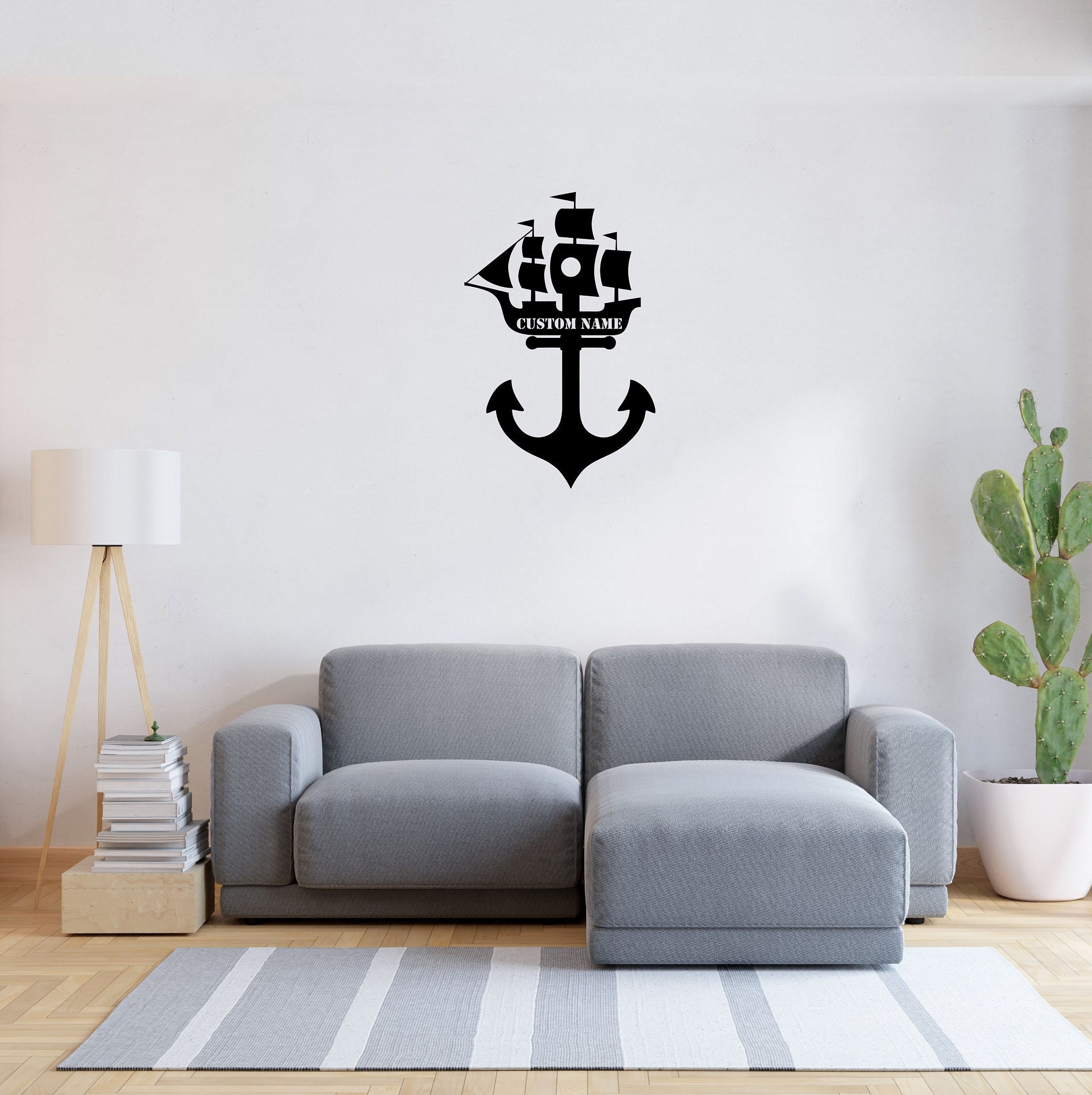 Ship Metal Sign Anchor Metal Sign Nautical Wall Art House - Etsy