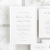 Modern Letterpress Wedding Menu Custom Minimal Tall/skinny/long Wedding ...