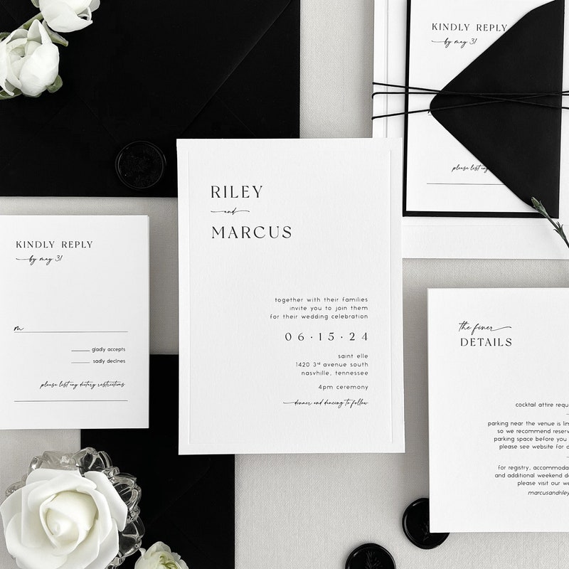 Modern Wedding Invitation - Etsy