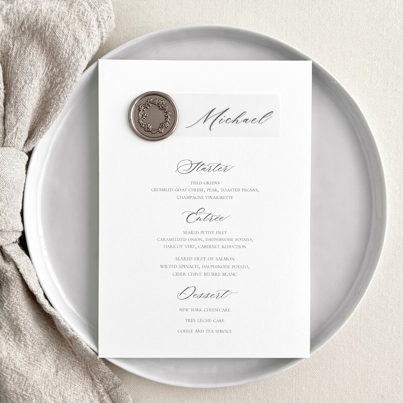 Custom Wedding Menus - Etsy