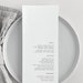 Modern Letterpress Wedding Menu | Custom Minimal Tall/skinny/long ...