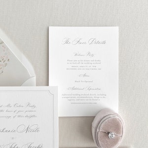 Classic All-cursive Wedding Invitation Set | Custom Elegant Wedding ...