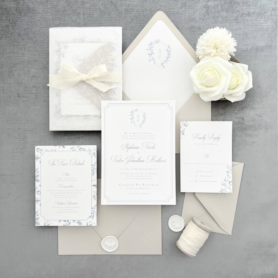 Elegant Wedding Invitation Set | Personalized Luxury Wedding Invites ...