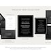 Classic Black Wedding Invitations Minimal Sleek Invitation Set Printed ...