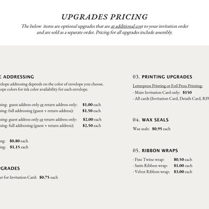 Deckled Edge Wedding Invitation Set | Elegant Custom Wedding Invites ...