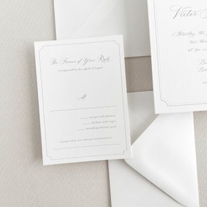 Classic All-cursive Wedding Invitation Set | Custom Elegant Wedding ...