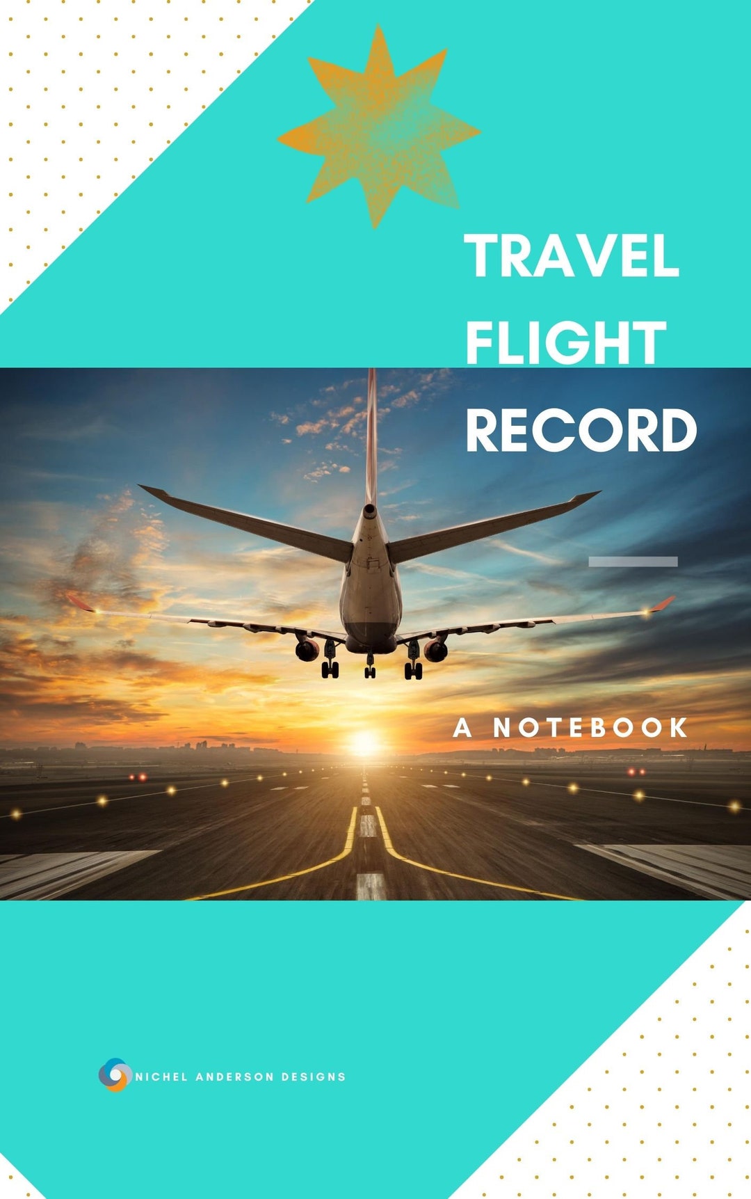TRAVEL FLIGHT RECORD Notebook, Printable Travel Record, Notebook ...