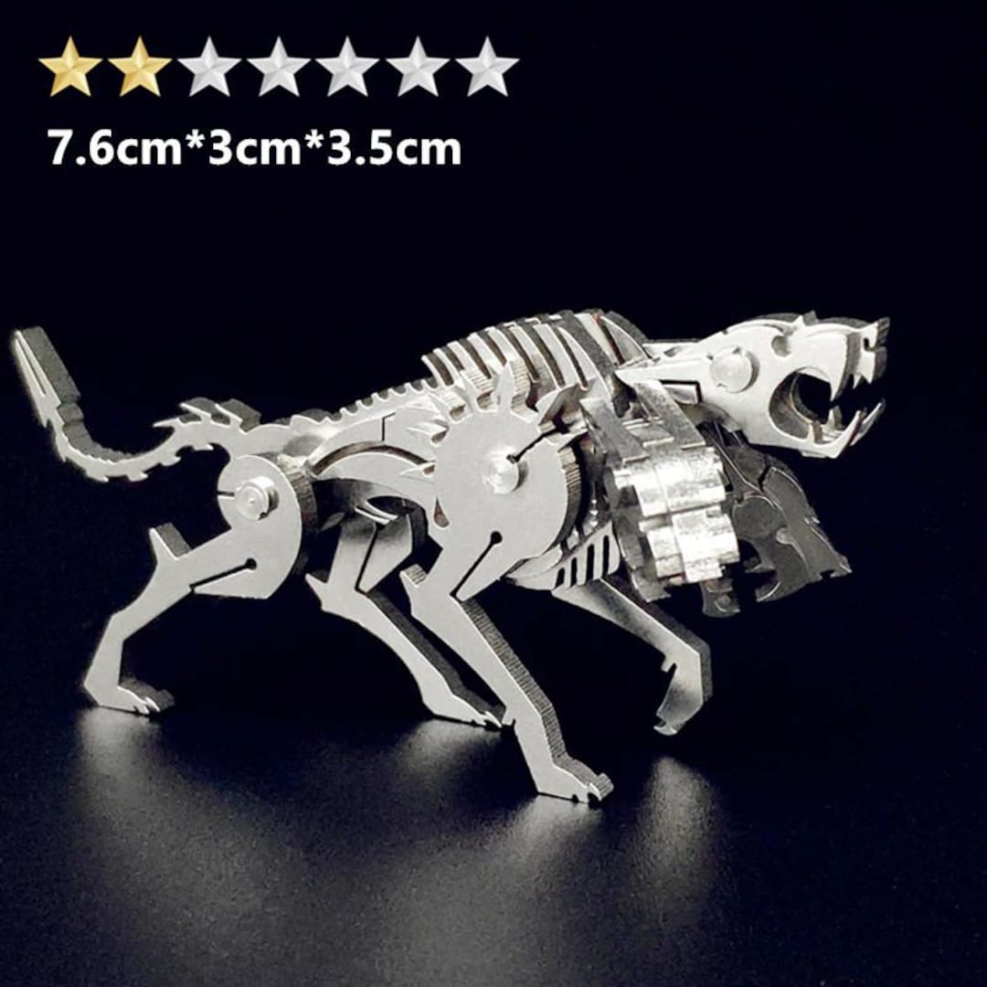 3D Metal Puzzle Stainless Steel DIY Toys Gifts Hellhound - Etsy