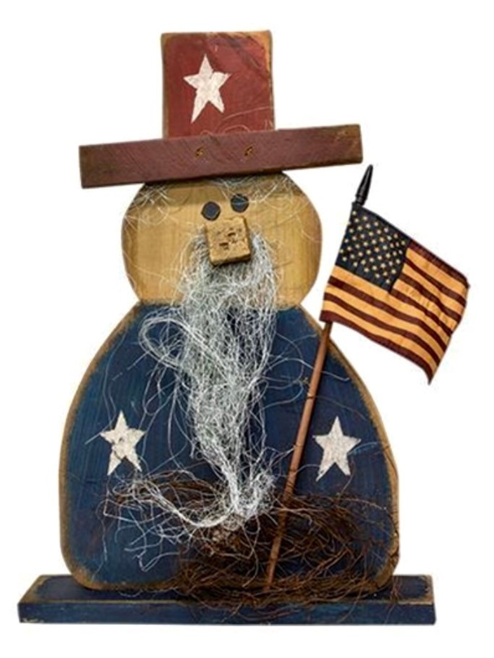 Wood Uncle Sam Cut Out Americana | Etsy