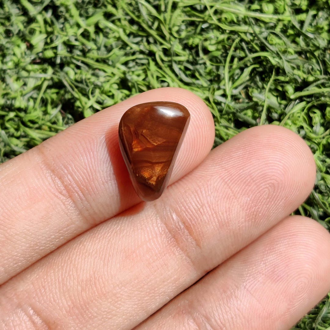 7 Carat of Natural Mexican Fire Agate Loose Gemstone for Jewellery ...