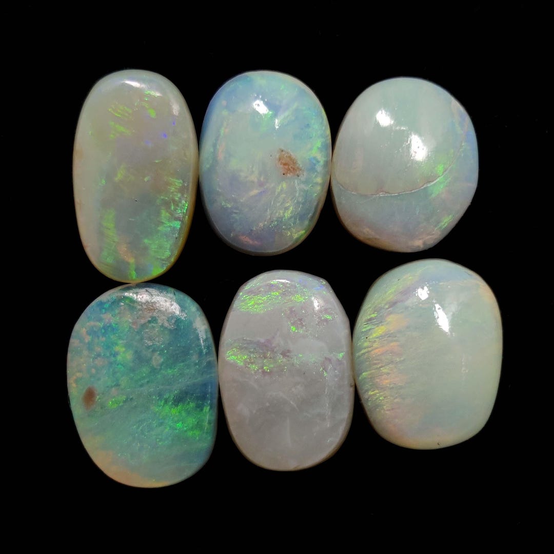 4.4 Carat Stunning Small Natural White Australian Opal, Oval Shape ...