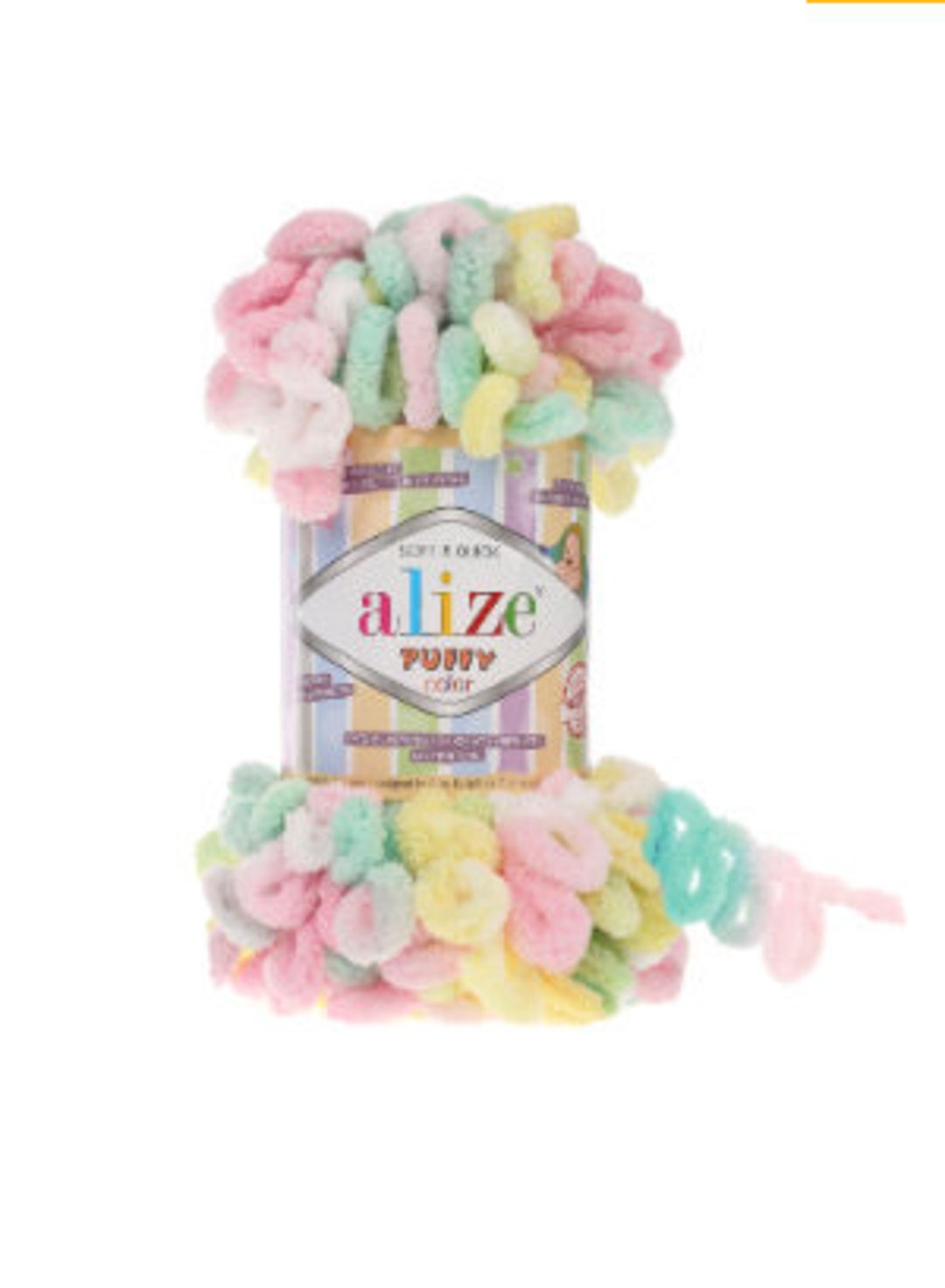 Alize Puffy Color Yarn, Finger Knitting. Yarn for Easy Baby Blankets ...