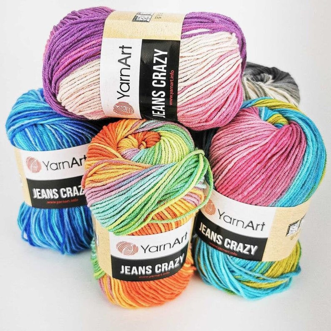 Yarnart Jeans Crazy, Yarn Dolls Gradient Yarn Crochet Yarn Knitt Yarn ...