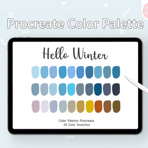 Procreate Color Palette Hello Winter | Color Swatches | Instant ...