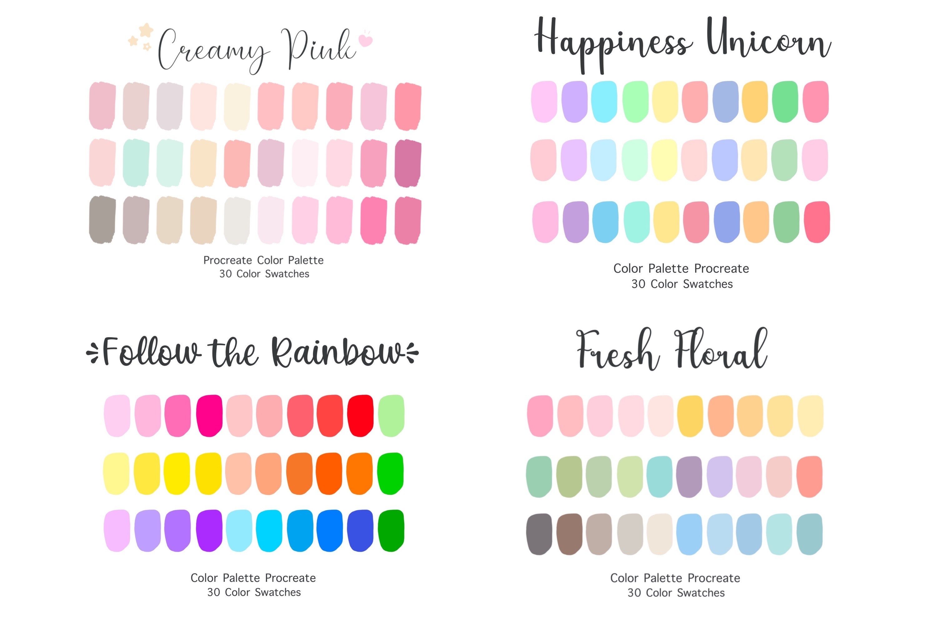 Full Shop Bundle Procreate Color Palette Color Swatches | Etsy