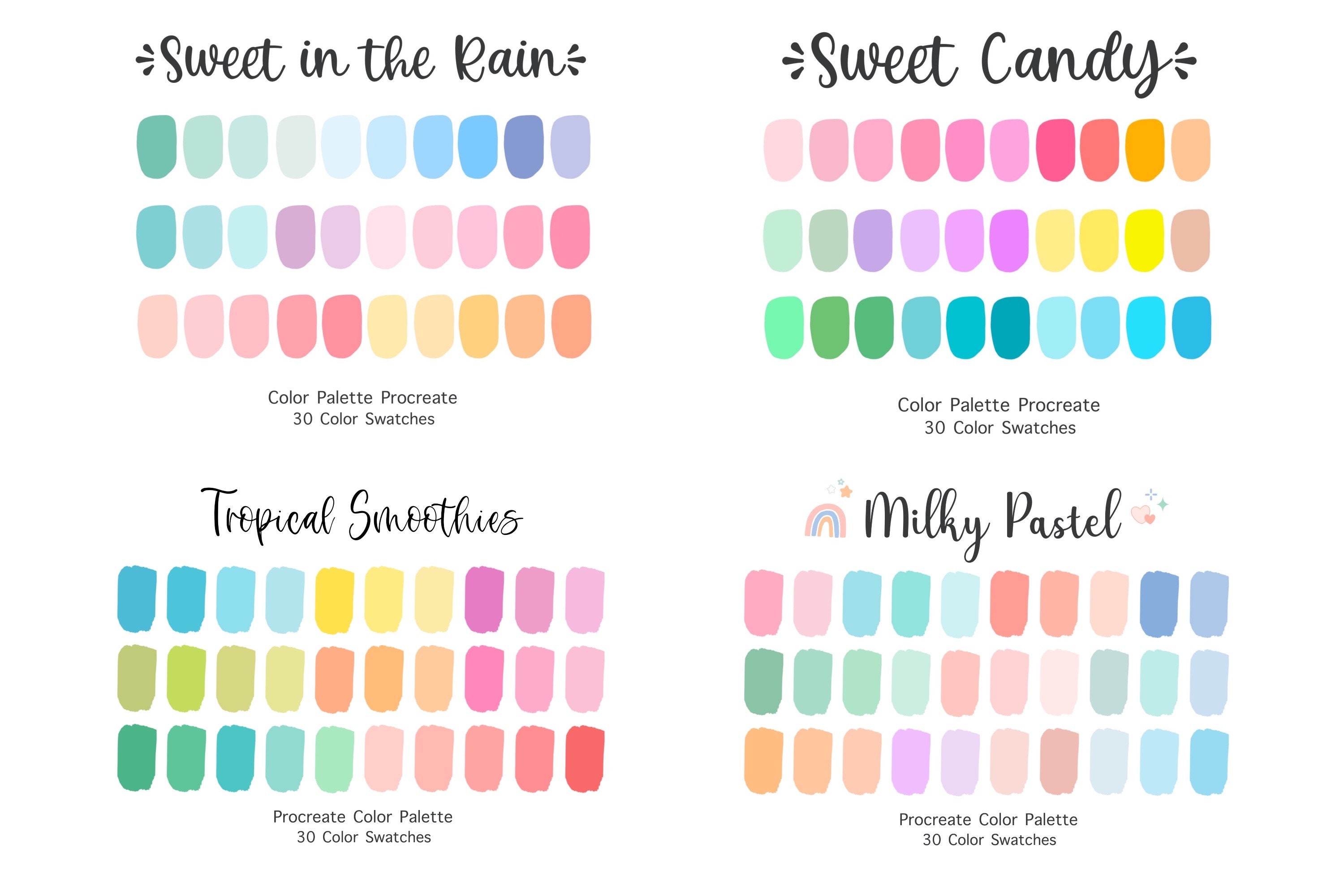Full Shop Bundle Procreate Color Palette Color Swatches | Etsy