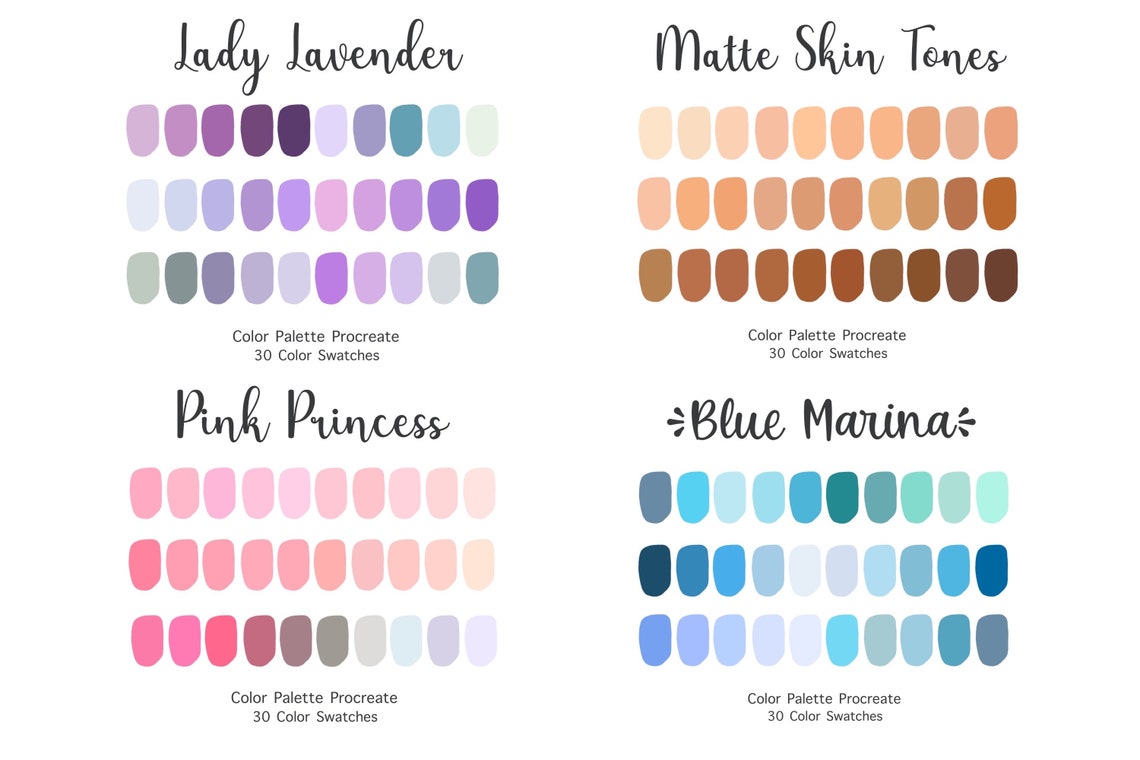 Full Shop Bundle Procreate Color Palette Color Swatches | Etsy
